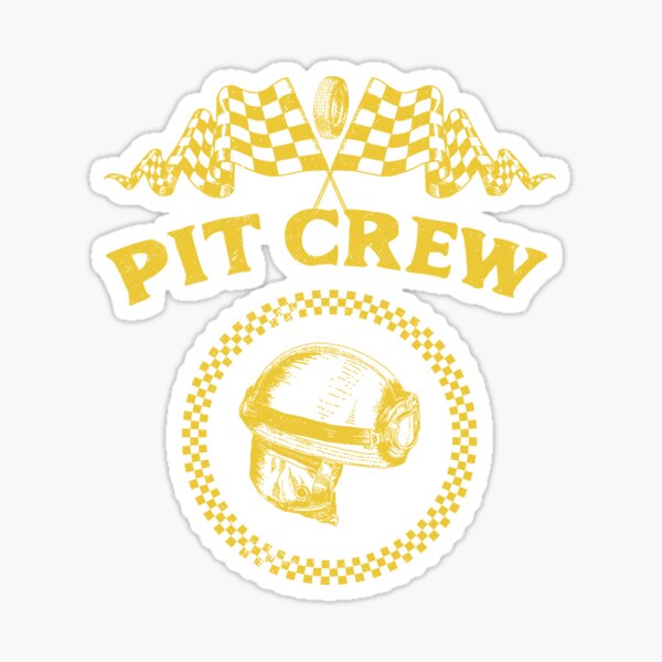 "Pit Crew for Hosting Race Car Parties Parents Birthday" Sticker for ...