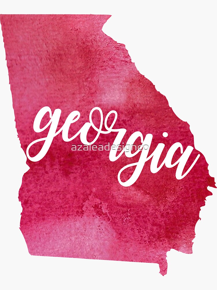 "Georgia Watercolor Sticker" Sticker by azaleadesignco | Redbubble
