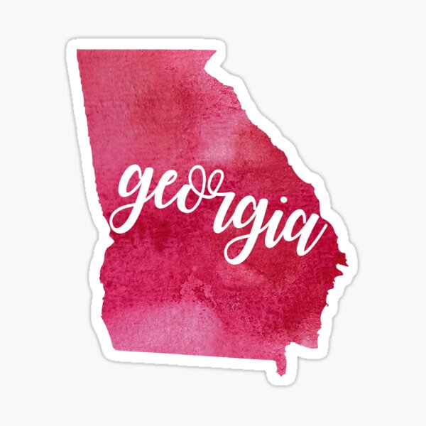 "Georgia Watercolor Sticker" Sticker by azaleadesignco | Redbubble