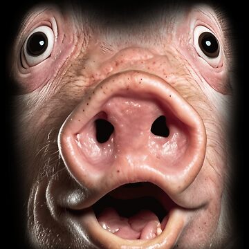 "Funny Surprised Pig Face Meme Big Troll Hog Piggy Face" Poster for ...