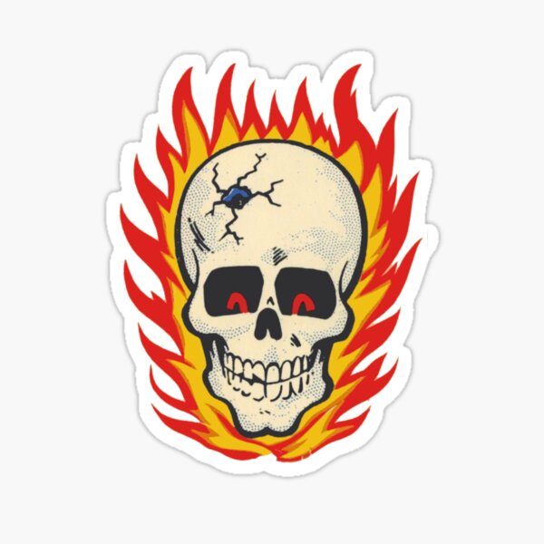 "skull decal " Sticker for Sale by Flaccid Spatula | Redbubble