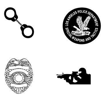 "Police Officer Sticker Pack" Sticker for Sale by lexlindsay | Redbubble