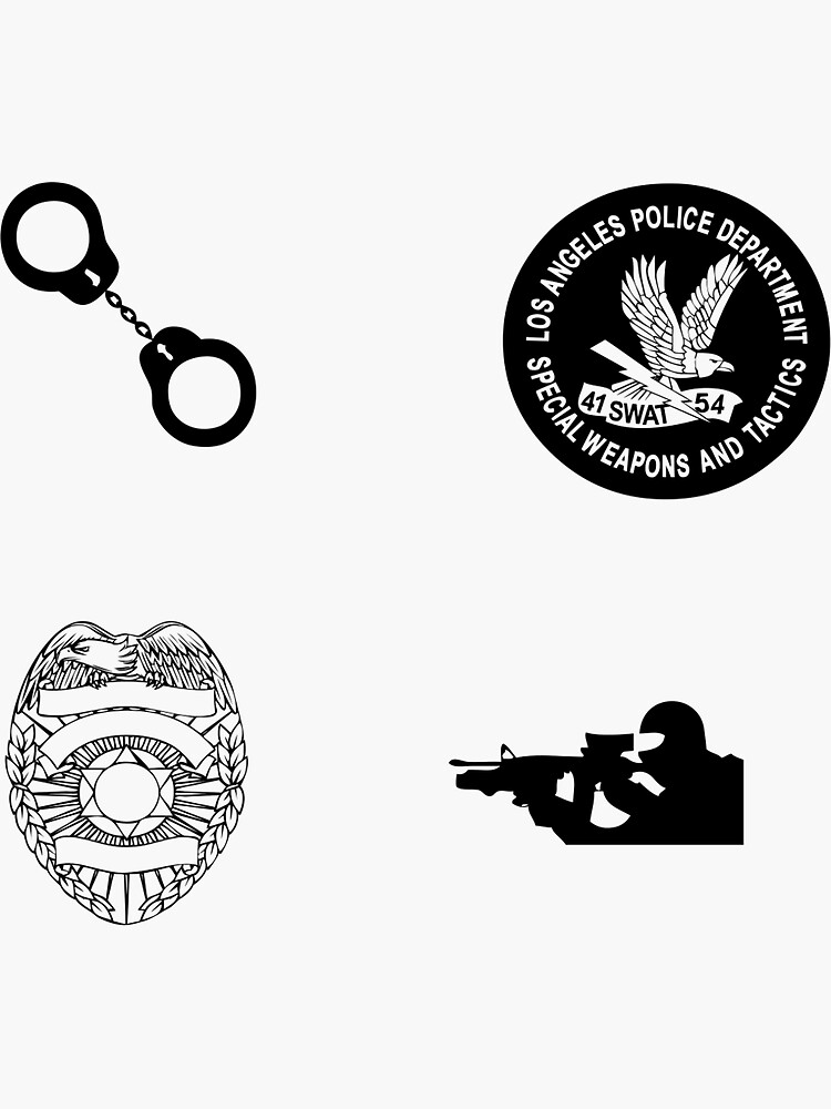 "Police Officer Sticker Pack" Sticker for Sale by lexlindsay | Redbubble