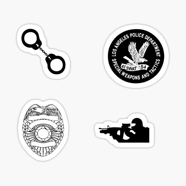 "Police Officer Sticker Pack" Sticker for Sale by lexlindsay | Redbubble