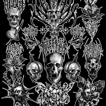 "Satanic 666 Metalhead Occult Gothic Witchy spooky Reaper Death ...