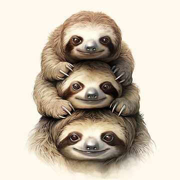 "Sloth stack" Sticker for Sale by Extraordinarym | Redbubble
