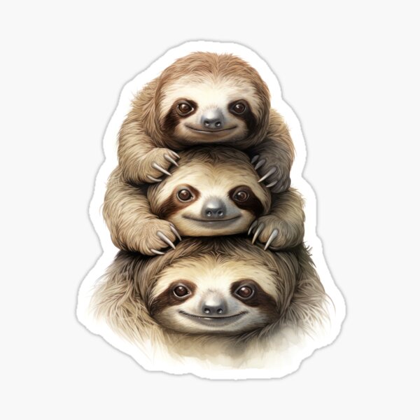 "Sloth stack" Sticker for Sale by Extraordinarym | Redbubble