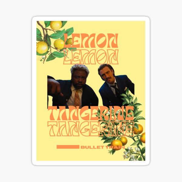 "bullet train tangerine and lemon" Sticker for Sale by miss madison ...