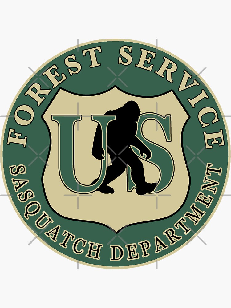"Bigfoot Department - Forest Service " Sticker for Sale by unionpride ...