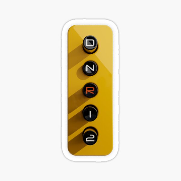 "Retro Transmission Shifter – Classic Car Gear Shift" Sticker for Sale ...