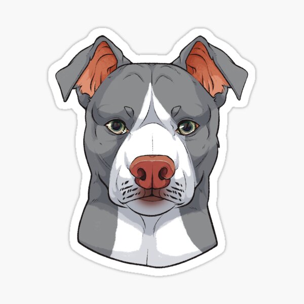 "pittie sticker" Sticker for Sale by Ikebee | Redbubble