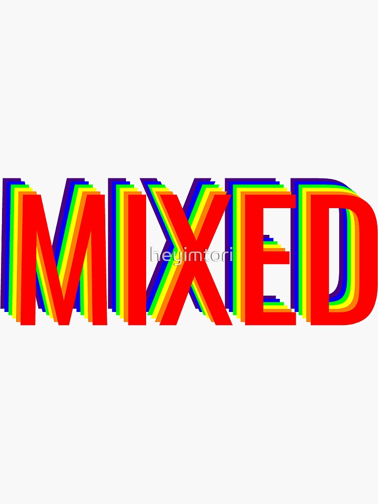 "MIXED Rainbow Word Art" Sticker by heyimtori | Redbubble