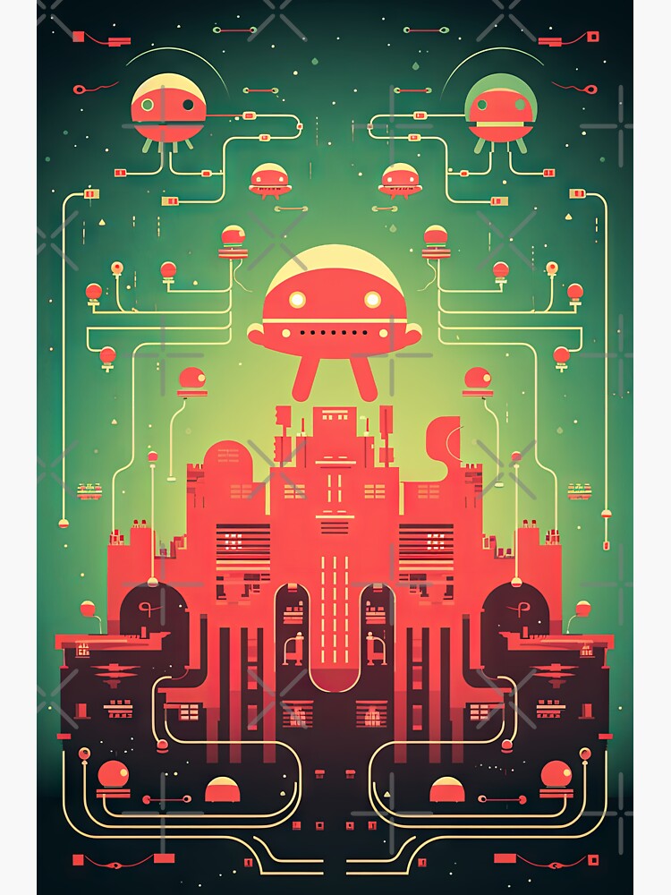 "Retro Space Invaders: Back to the Game" Sticker for Sale by ...