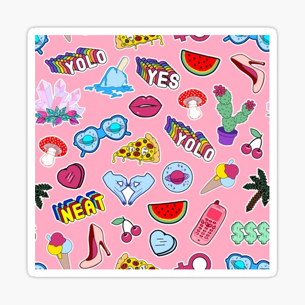 "Patch punch pink" Sticker for Sale by InnaPoka | Redbubble
