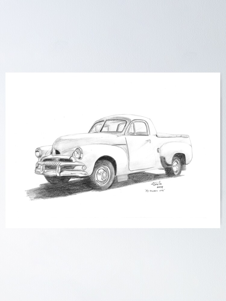 "1953-56 FJ Holden Ute" Poster for Sale by OmniArtist | Redbubble