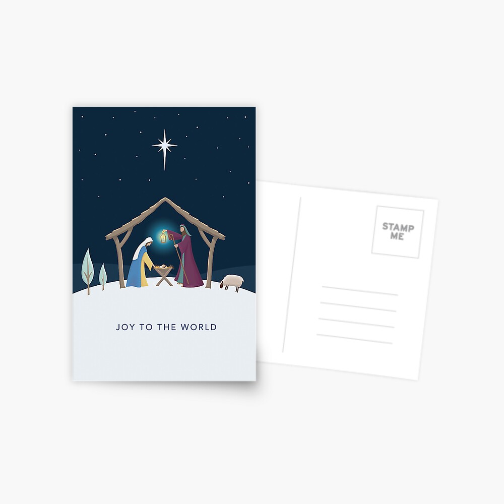 "Joy to the World Christmas Nativity" Greeting Card for Sale by ...