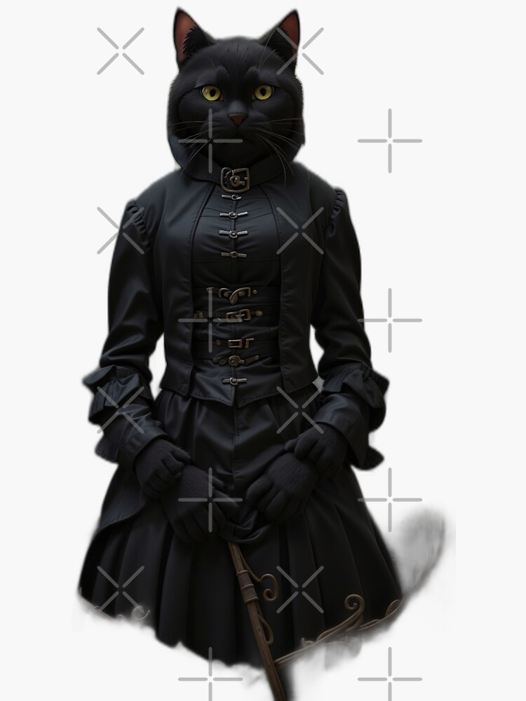 "Black Cat Gothic" Sticker for Sale by zangess1 | Redbubble