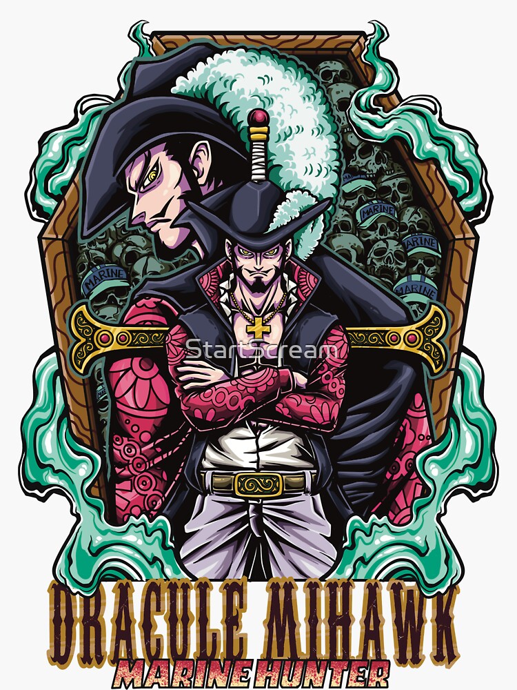 "Dracule Mihawk" Sticker for Sale by StartScream | Redbubble