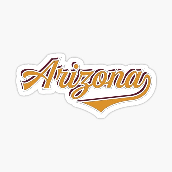 "Arizona State USA - Vintage Sports Typography" Sticker by Urban-Zone ...