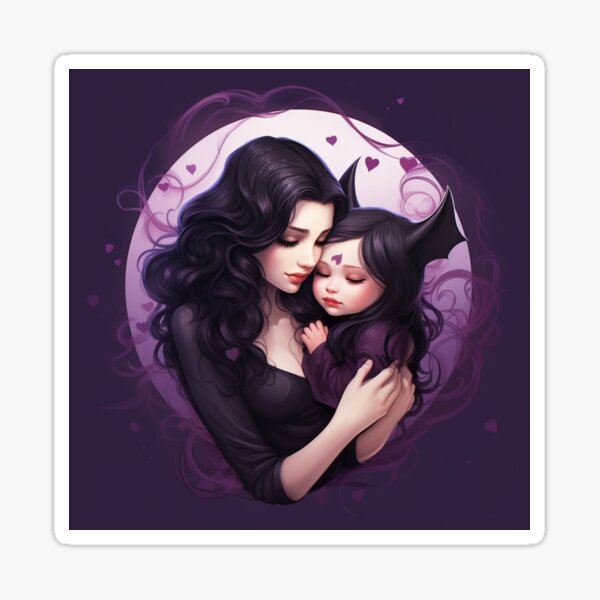 "Vampire Mother Cuddling Baby Vampire Bat 2" Sticker for Sale by ...