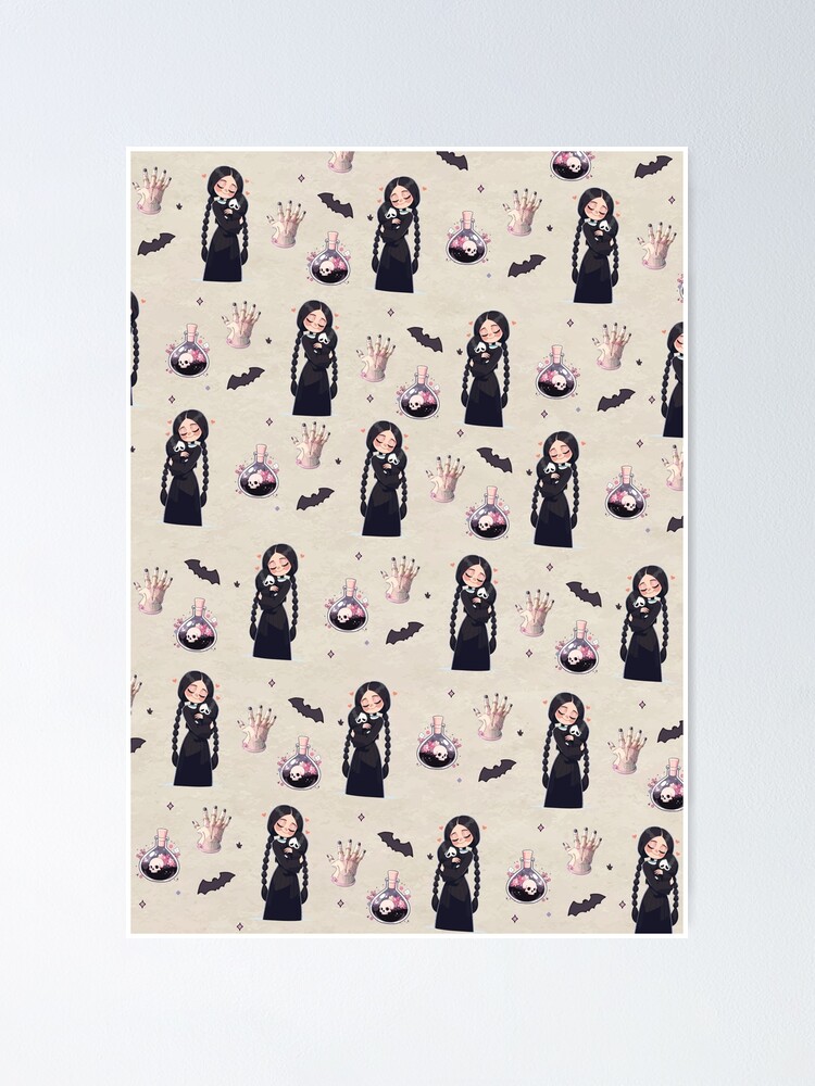 "Wednesday Addams Cute Pattern | The Addams Family" Poster for Sale by ...