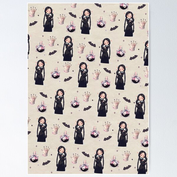 "Wednesday Addams Cute Pattern | The Addams Family" Poster for Sale by ...