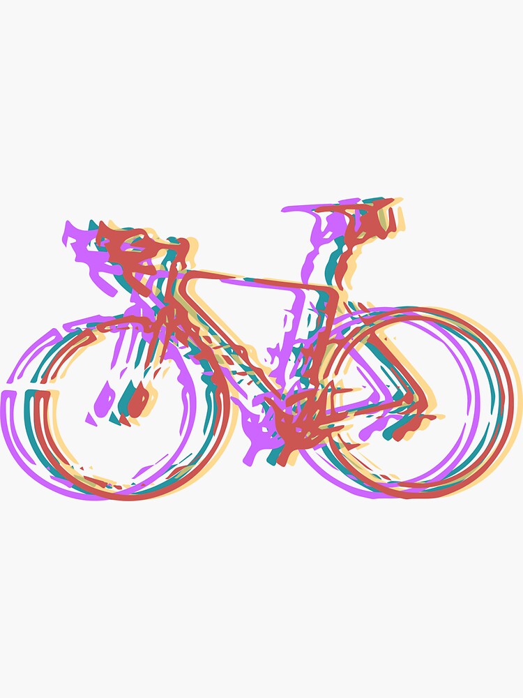"Excite bike graphic lithograph" Sticker by spinmeright | Redbubble
