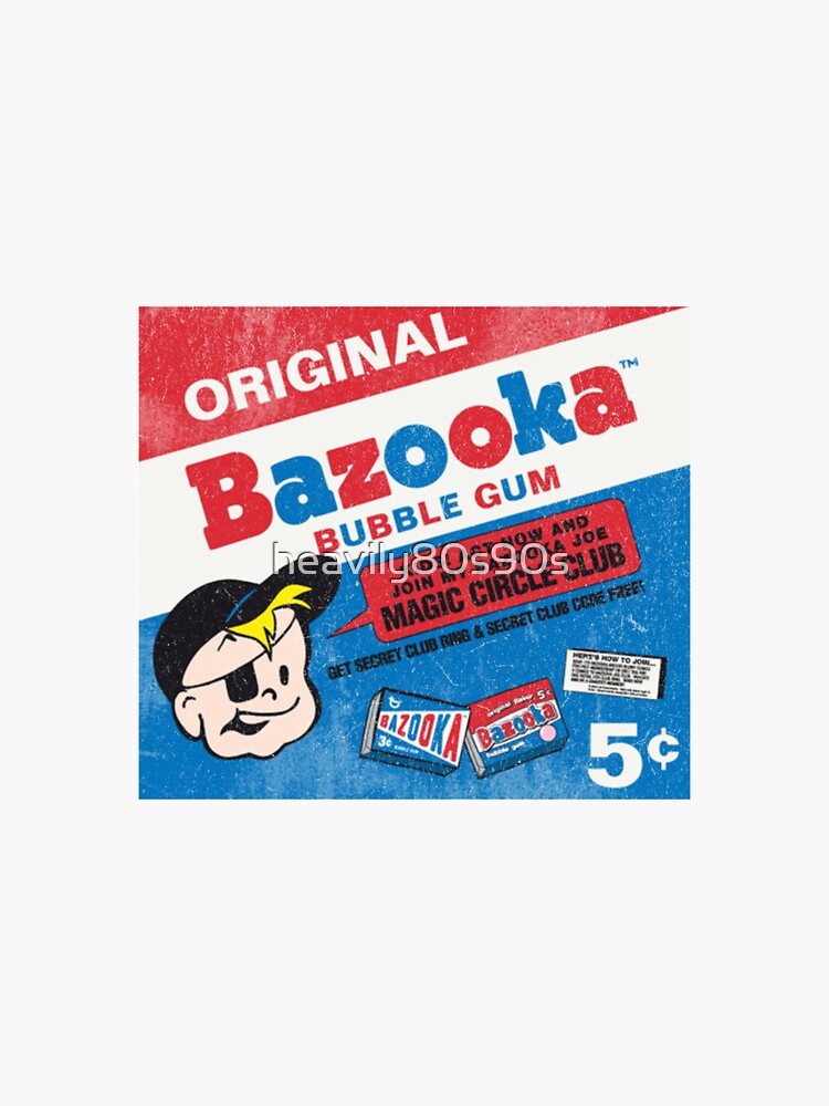 "Bazooka Joe" Sticker for Sale by heavily80s90s | Redbubble