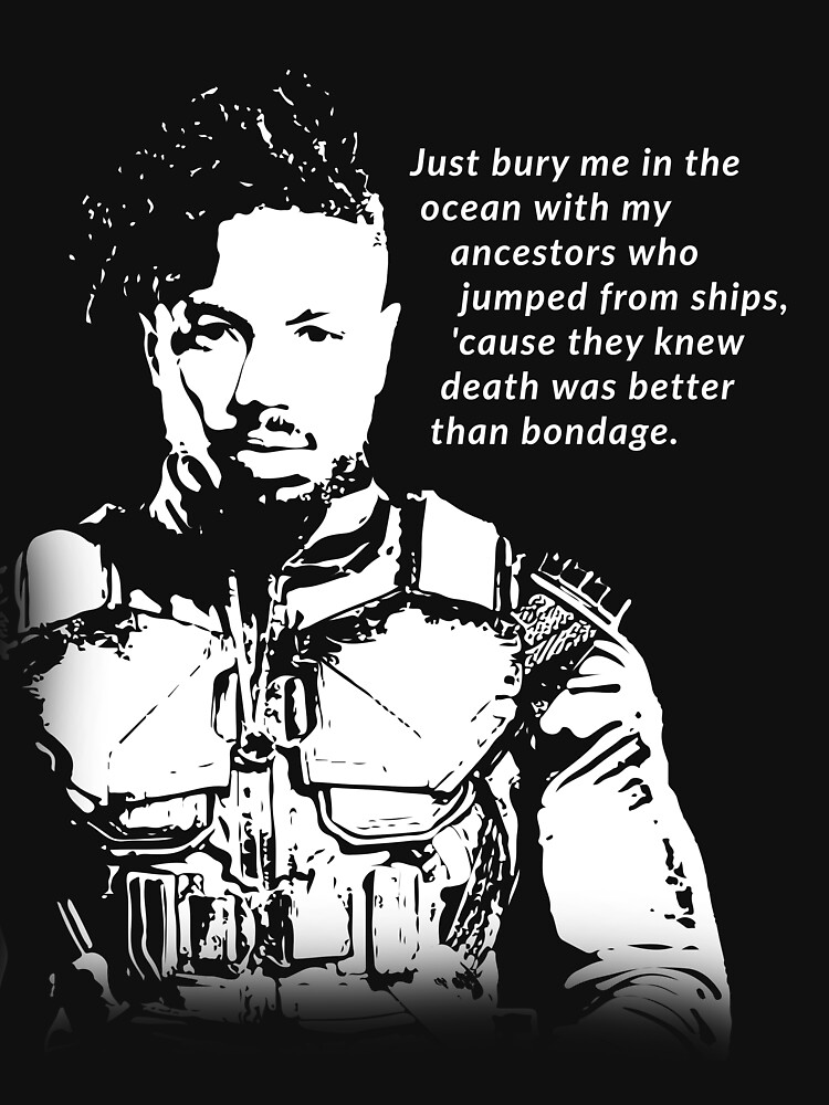 "Erik Killmonger 'Bury Me' Memorable Famous Quote" T-shirt for Sale by ...