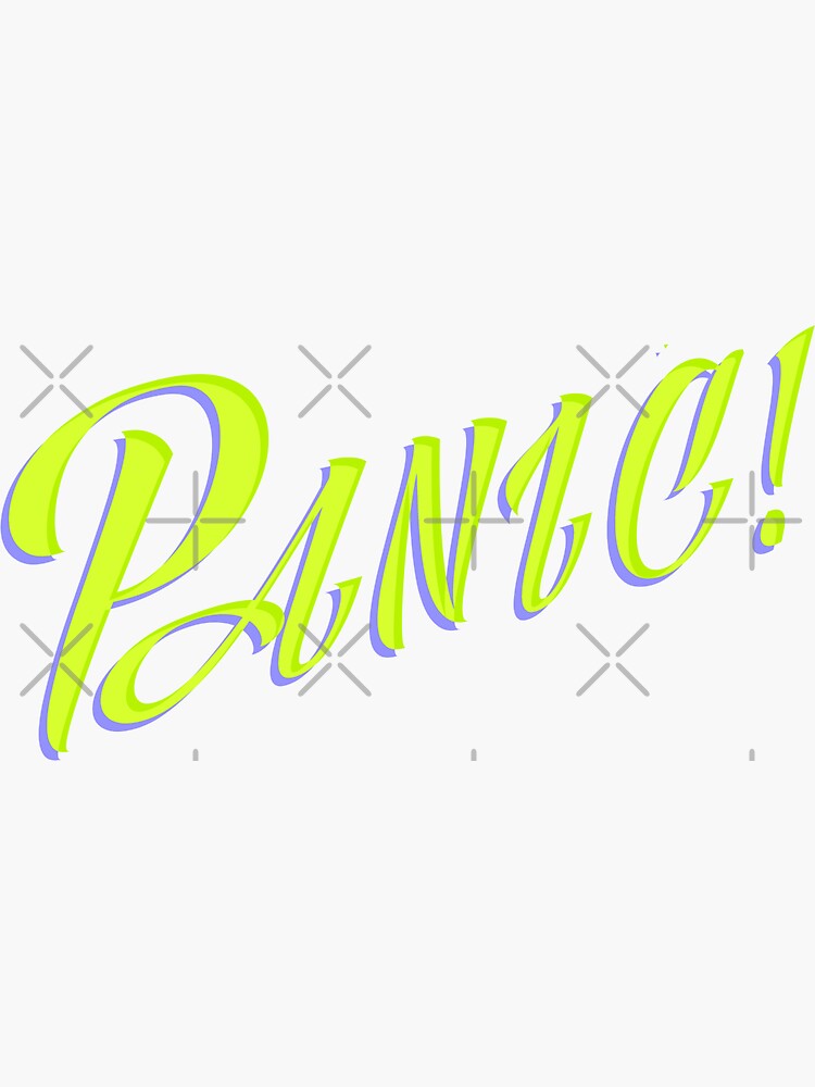 "Panic Typography" Sticker by warddt | Redbubble