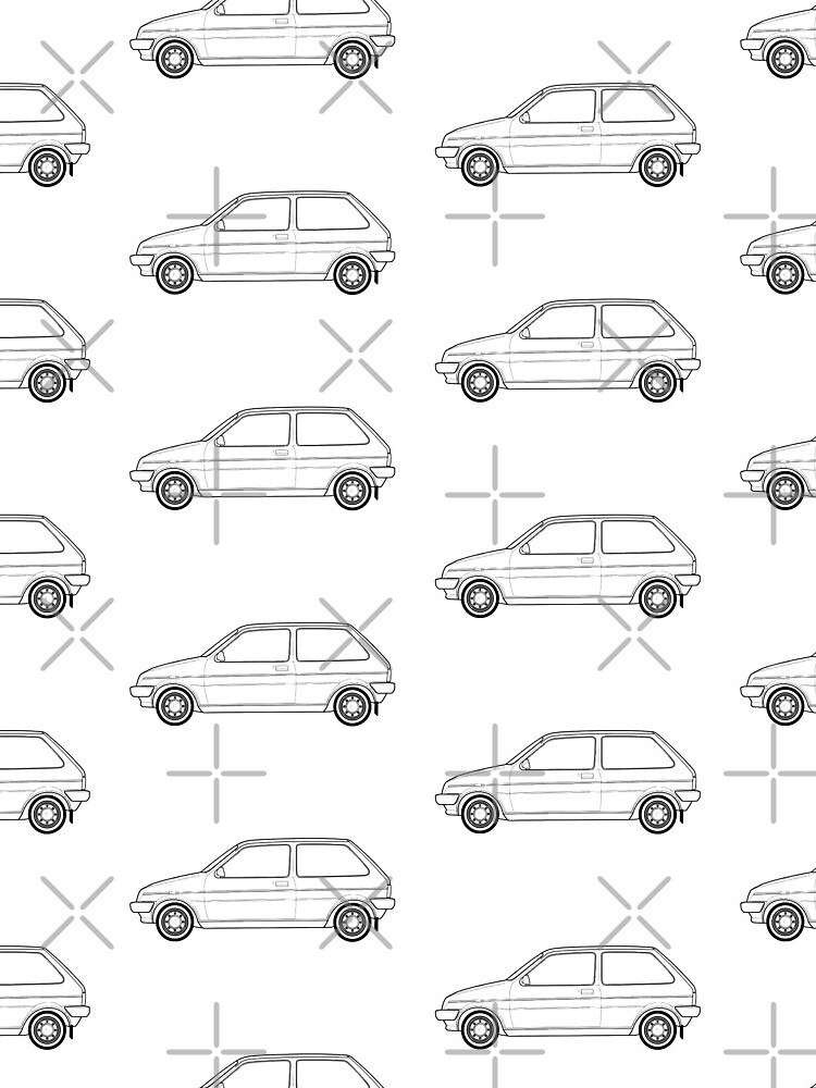 "Austin Mini-Metro Outline Drawing" Mini Skirt by RJWautographics ...