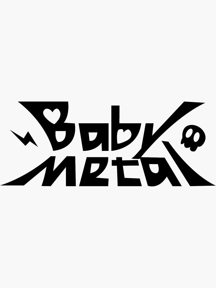 "babymetal logo - black" Sticker for Sale by awadamafever | Redbubble