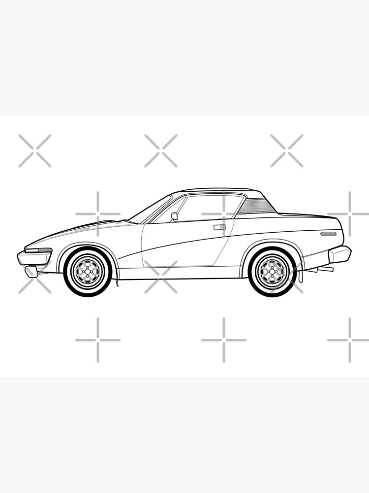 "Triumph TR7 Outline Drawing" Poster by RJWautographics | Redbubble