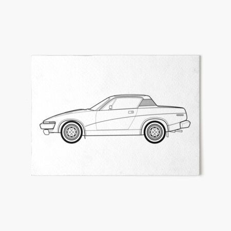 "Triumph TR7 Outline Drawing" Art Board Print by RJWautographics ...