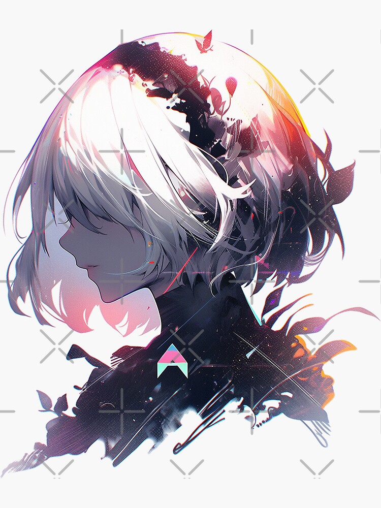 "2B Glitch - NieR" Sticker for Sale by SchellStation | Redbubble