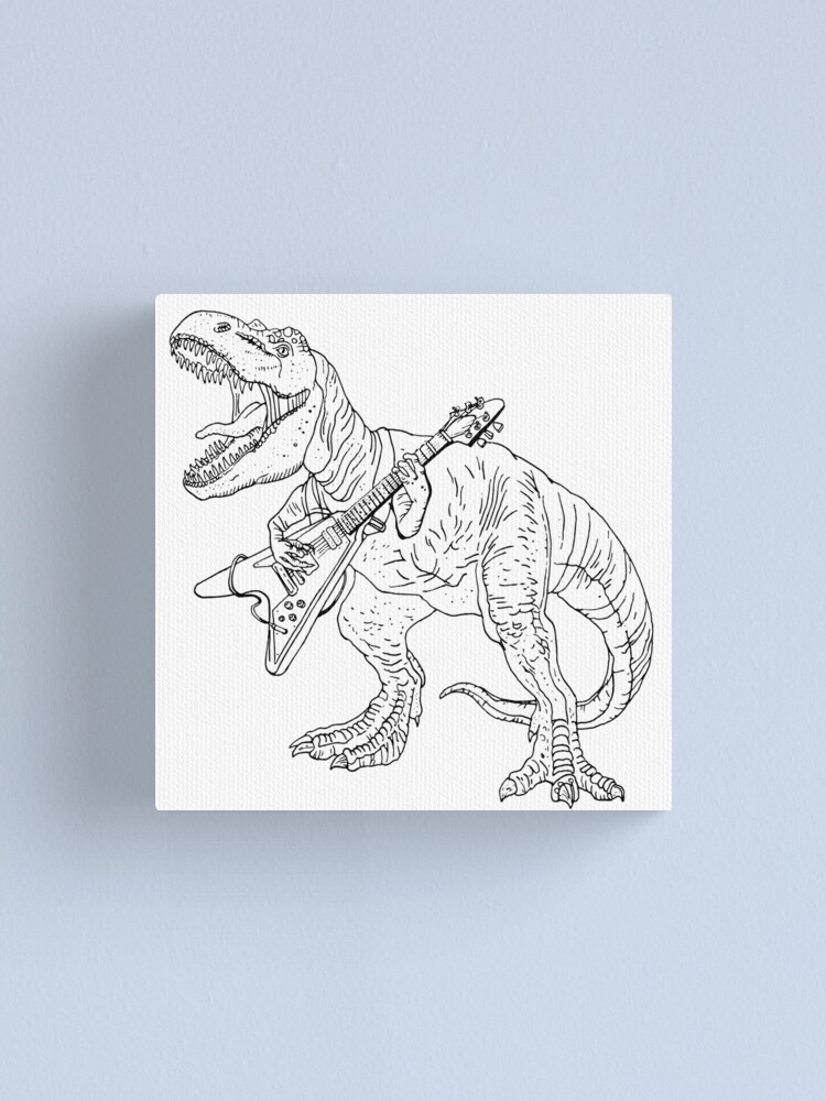 "Heavy metal dinosaur graphic style for tattoo and coloring fans ...