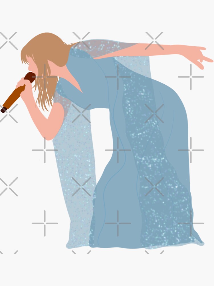 "blue folklore outfit 1989" Sticker for Sale by nerfie | Redbubble