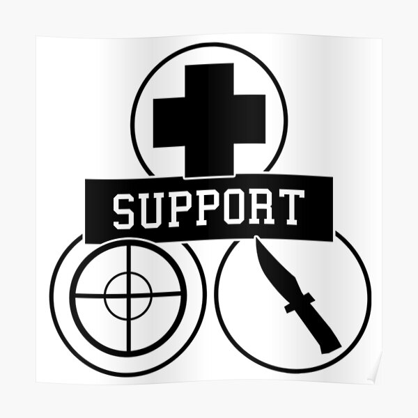"Team Fortress 2 - Support Class Team Trio Decals - Medic, Sniper, Spy ...