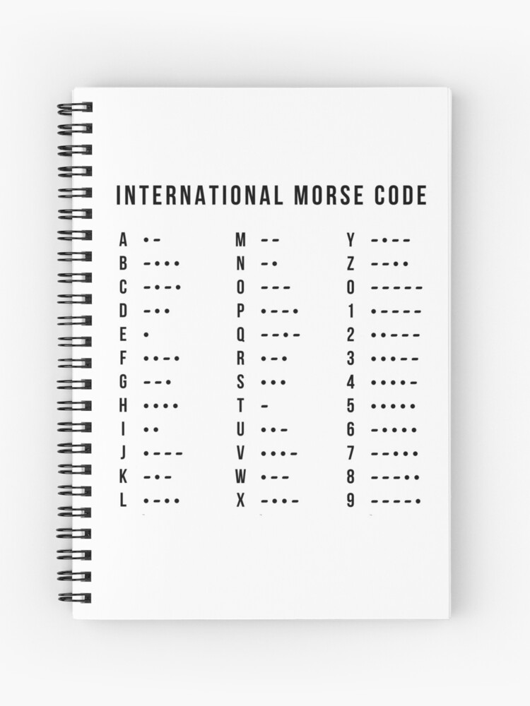 "International Morse Code Alphabet chart, minimalist" Journal for Sale ...