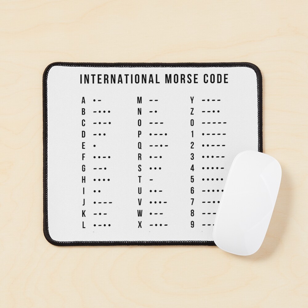 "International Morse Code Alphabet chart, minimalist" Sticker for Sale by lagunaklein | Redbubble