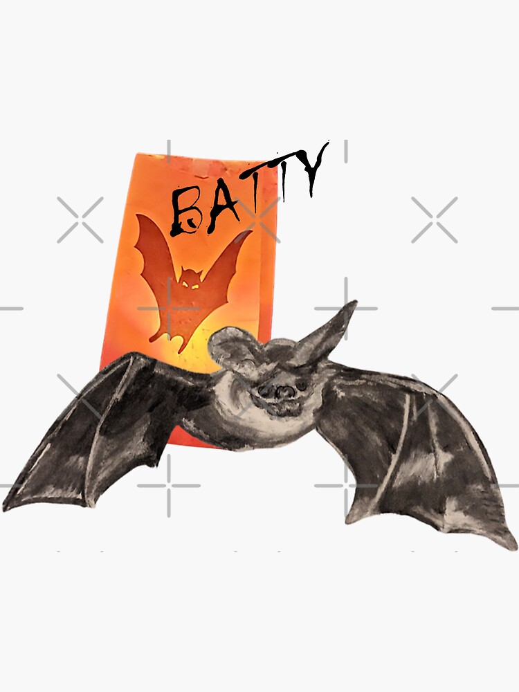 "Batty" Sticker for Sale by CHENOARTWORKS | Redbubble