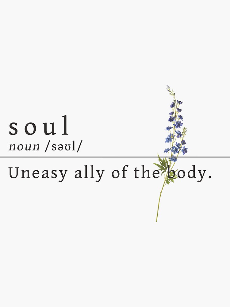 "soul definition" Sticker by bubblytonks | Redbubble