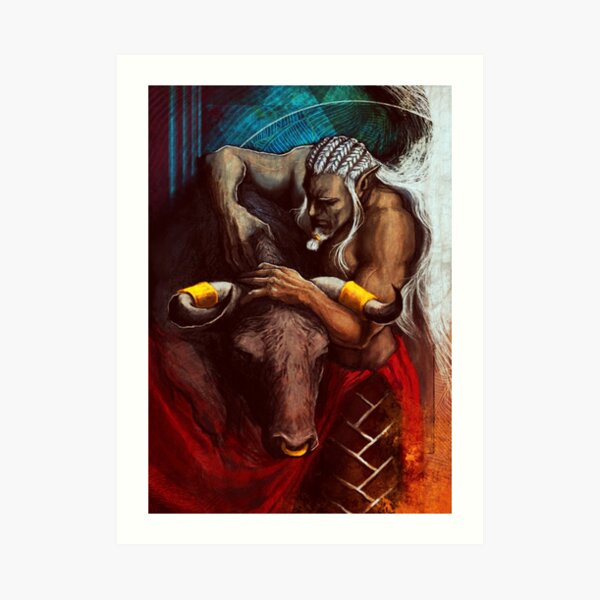 "Sten Arishok Taurus Zodiac Card" Art Print for Sale by YuhimeBarbara ...
