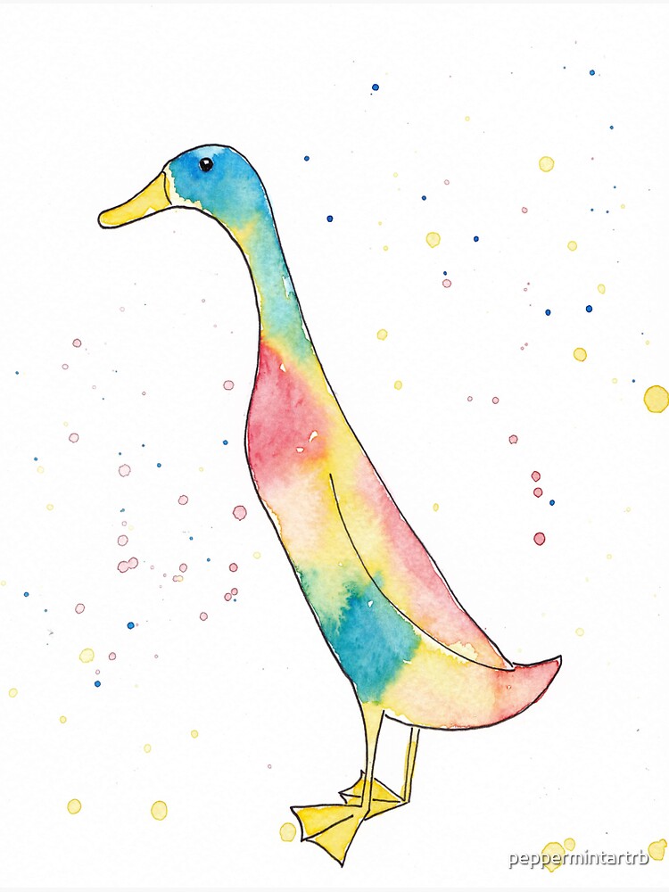"Colourful Runner Duck From an original Peppermint Art Watercolour ...