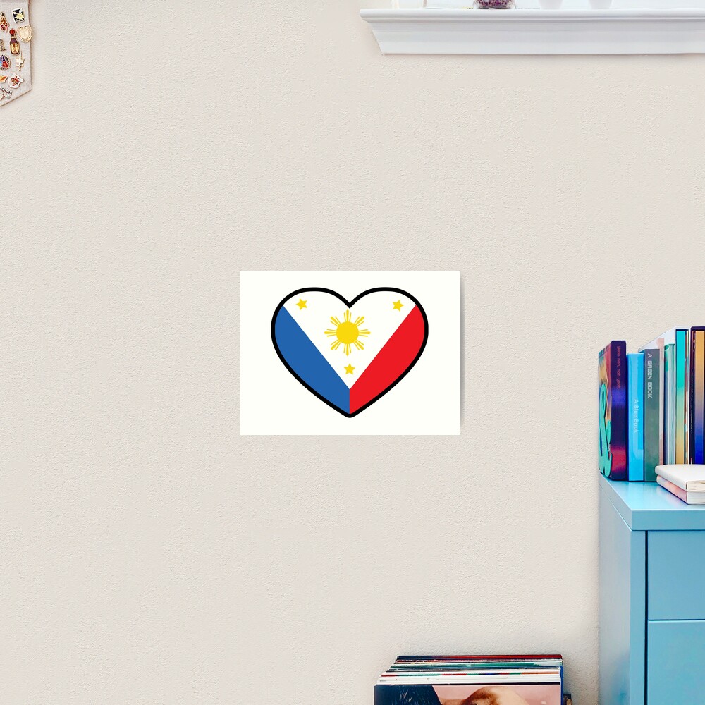 "Filipino Flag Heart" Art Print by OhBoyLoveIt | Redbubble