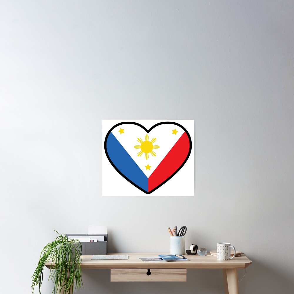 "Filipino Flag Heart" Poster by OhBoyLoveIt | Redbubble