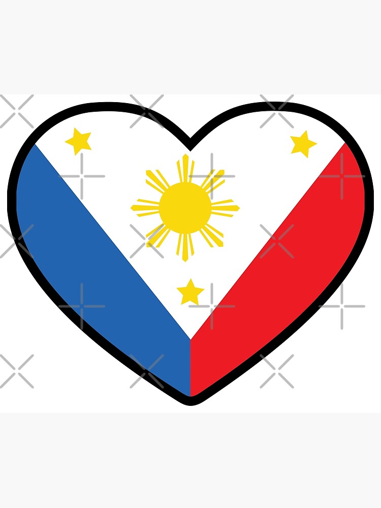 "Filipino Flag Heart" Art Print by OhBoyLoveIt | Redbubble