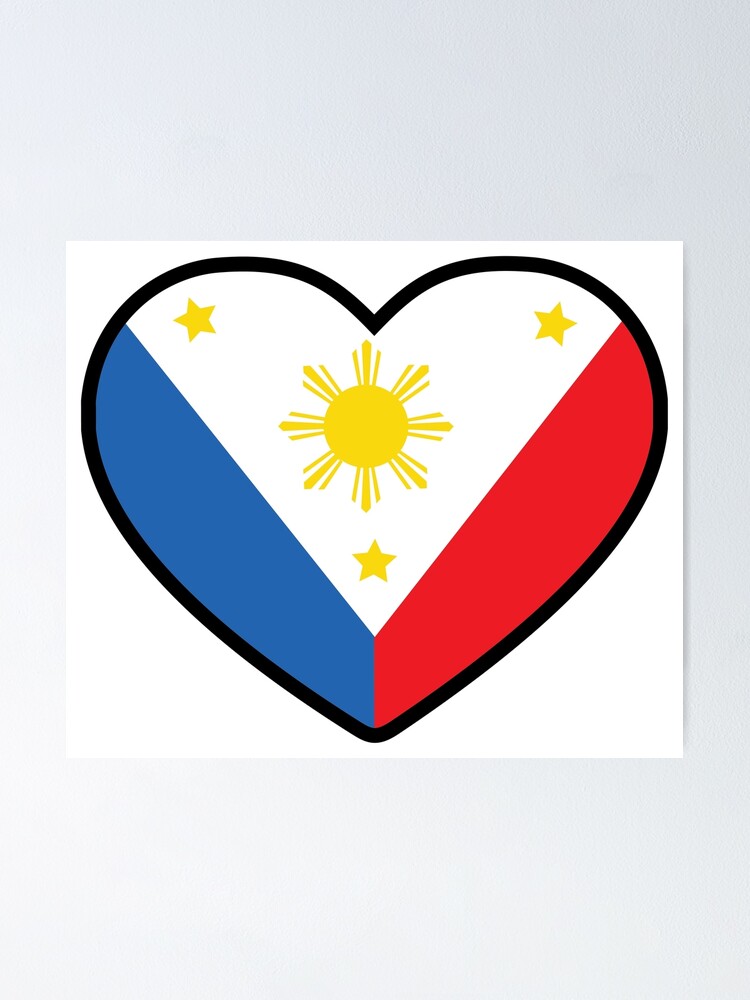 "Filipino Flag Heart" Poster by OhBoyLoveIt | Redbubble