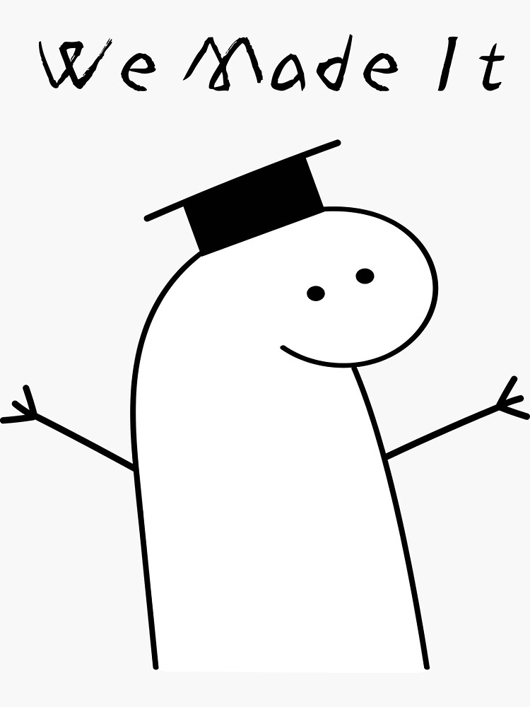 "Graduate Flork Meme Graduado Reaction " Sticker for Sale by ShopKate ...