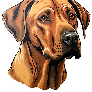 "Rhodesian ridgeback portrait" Sticker for Sale by ArtfulPlay | Redbubble